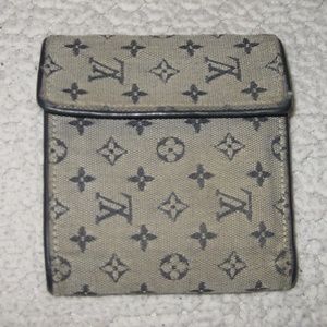 Louis Vuitton | Bags | Louis Vuitton Blue Mini Lin Wallet | Poshmark